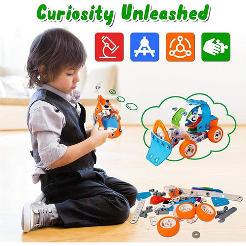 5-in-1 Build and Play Toy Set | 132 pcs Building Blocks Promoting Cons ...