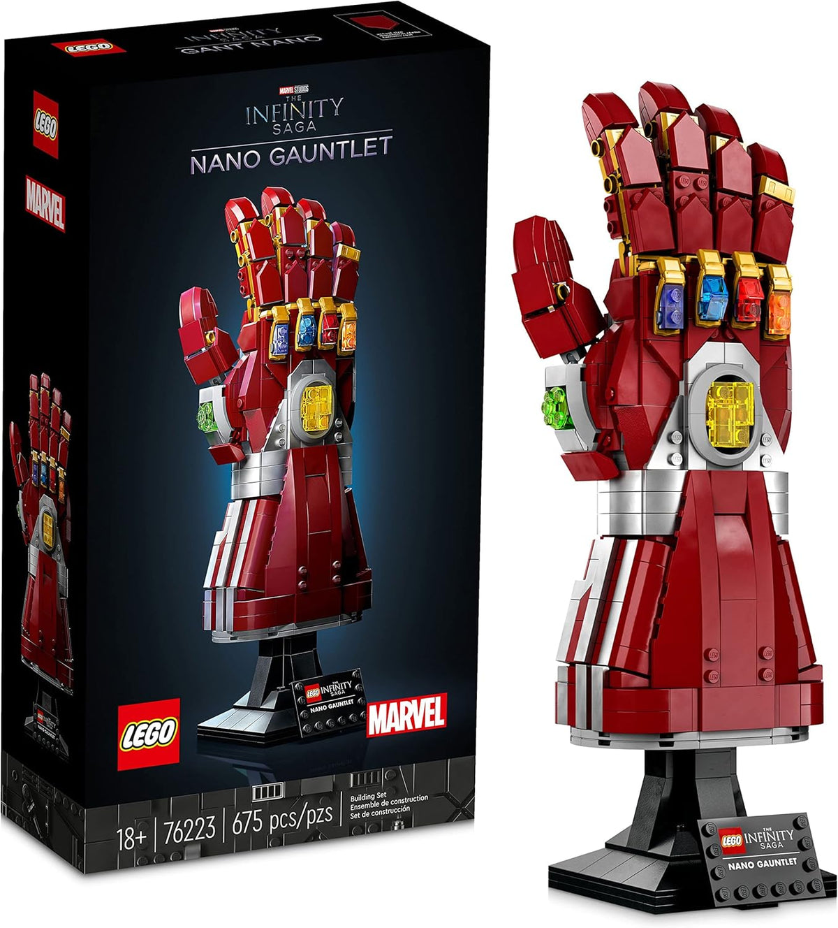 Lego Marvel Nano Gauntlet, Iron Man Model with Infinity Stones - 76223 ...