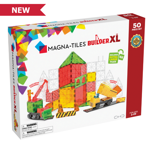 Magna-Tiles Builder XL 50-Piece Set - 242050TR | Educational Construct ...