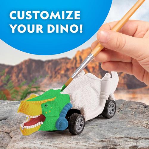 Paint Your Own Dino Race Cars - RTDINOCAR | Paint 3 Pull Back Racers D ...