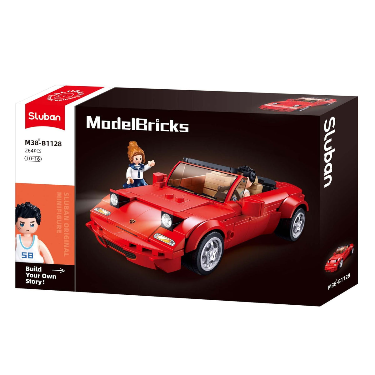 Sluban MX5S Sports Car | 264 pcs Construction Toy Set for Kids Age 6 ...